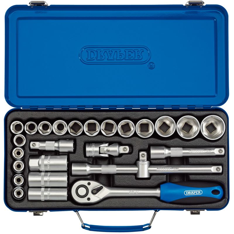 Draper 1/2" Sq Dr Metric Socket Set - 26 Piece | Cazaar