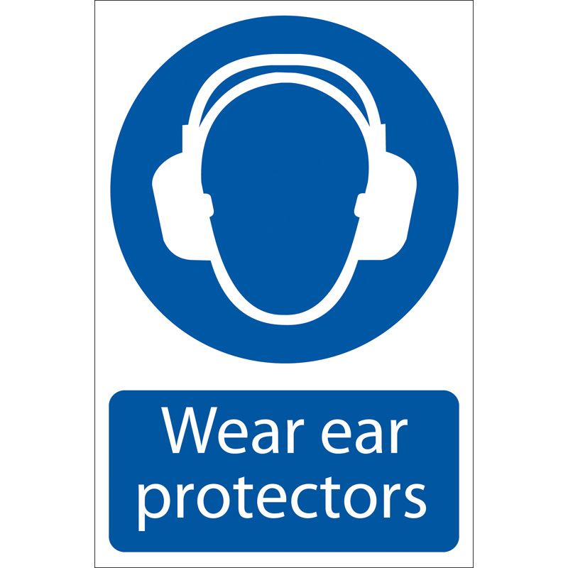 Draper 'Ear Protectors' Mandatory Sign (72063) | Cazaar