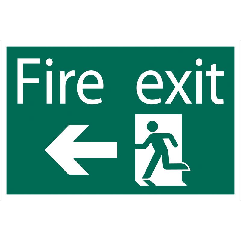 Draper 'Fire Exit Arrow Left' Safety Sign (72448) | Cazaar