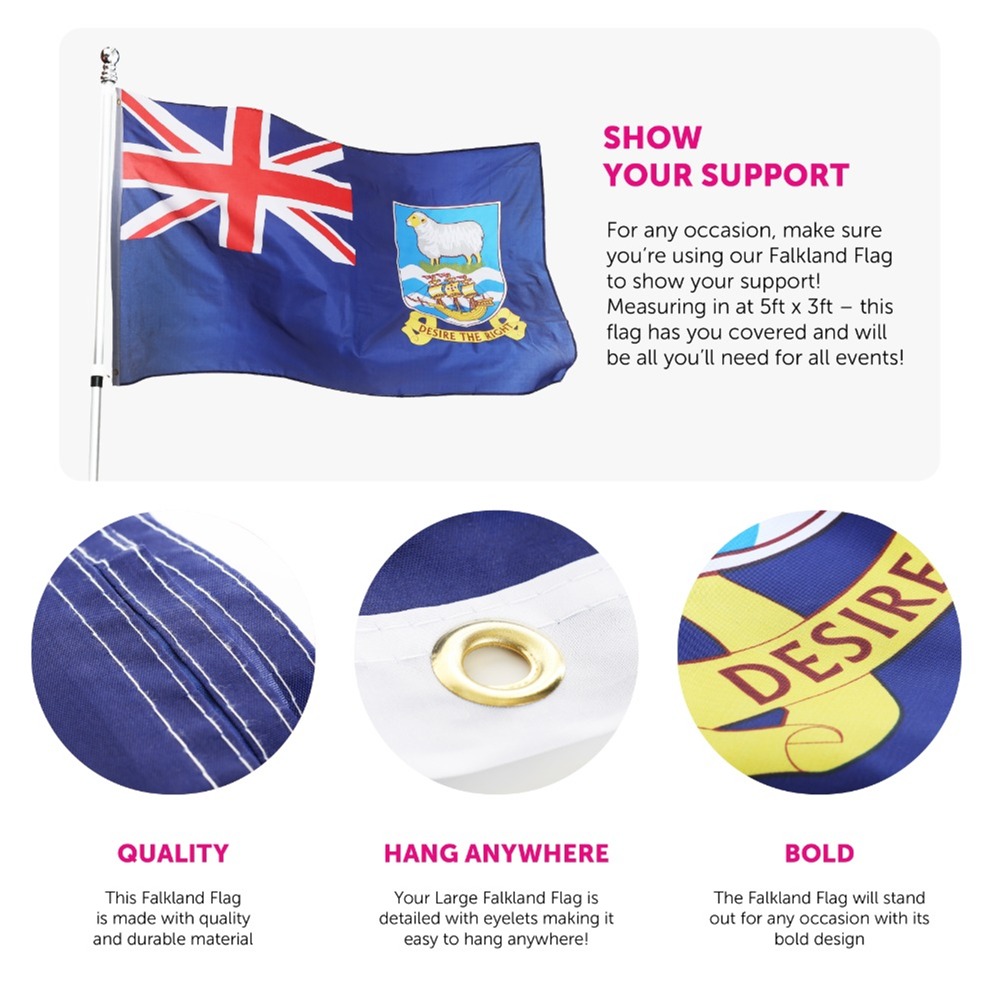 Large 5ft x 3ft Falkland Flag | Cazaar