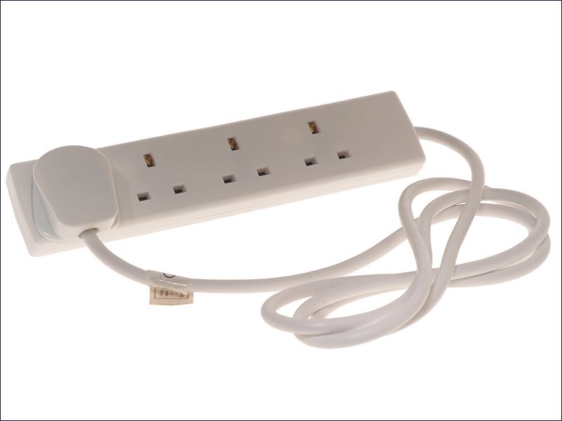 Extension Lead 240 Volt 4 Way 13A 2 Metre SMJB4W2MP | Cazaar