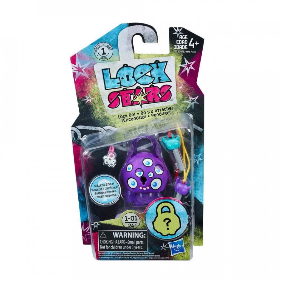 Lock Stars Basic Purple Monster with Eyes -- Series 1 | Cazaar
