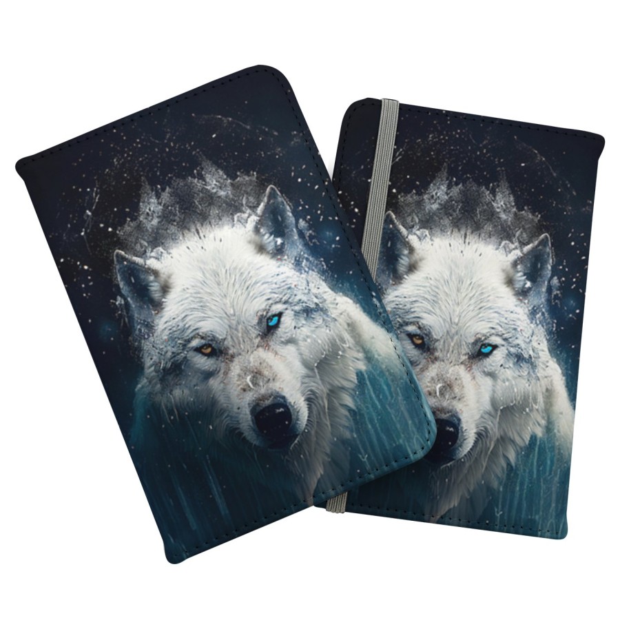 White Wolf Face Splashart Passport Cover | Cazaar