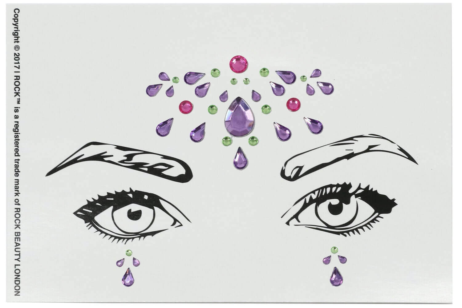 Face Rock Gems - Picture Perfect - Purple & Green | Cazaar