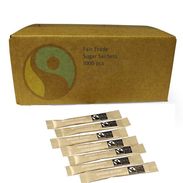 Fairtrade Brown Sugar Sachets Pk1000 - SNG01039 | Cazaar