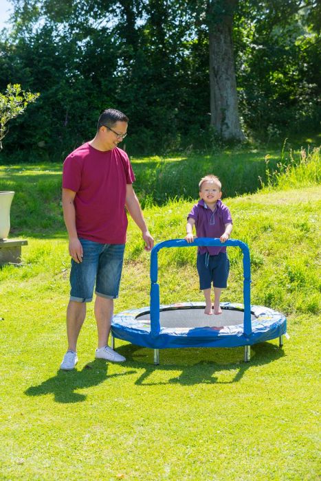 48" Blue Robot Mini Trampoline | Cazaar
