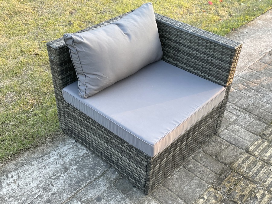 Fimous Outdoor Rattan Single Arm Corner Sofa Cha... | Cazaar