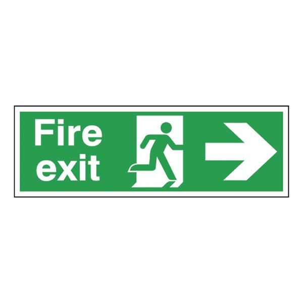 Fire Exit Safety Sign Running Man - SR71180 | Cazaar