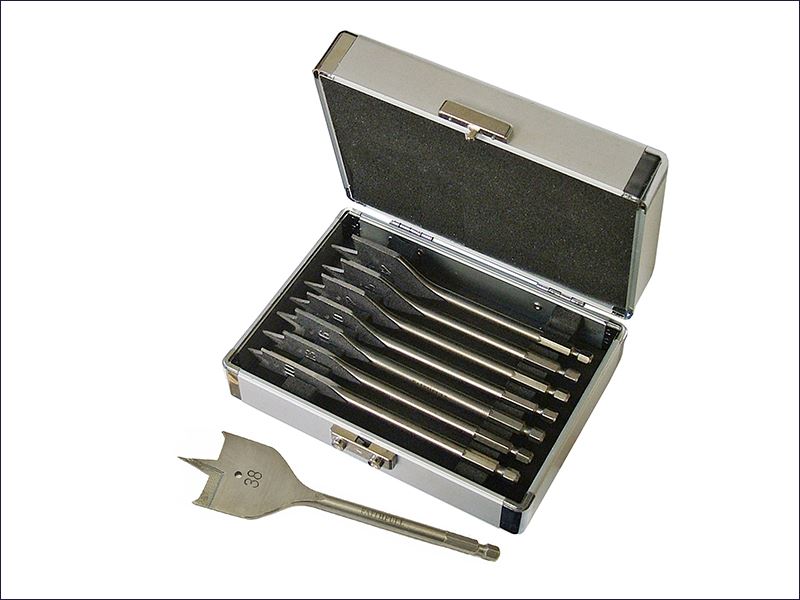 Flat Bit Set 8 Piece 10-38mm FAIFBSET8 | Cazaar