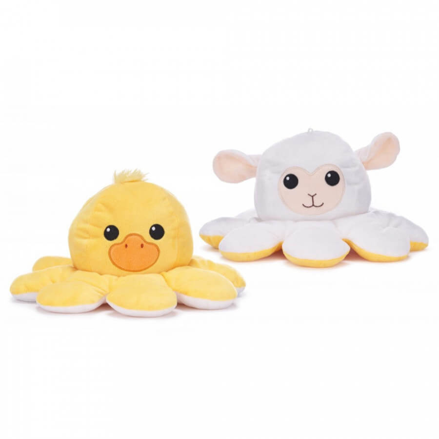 Flip 'Em Duck & Lamb 12" Reversible Octopus | Cazaar