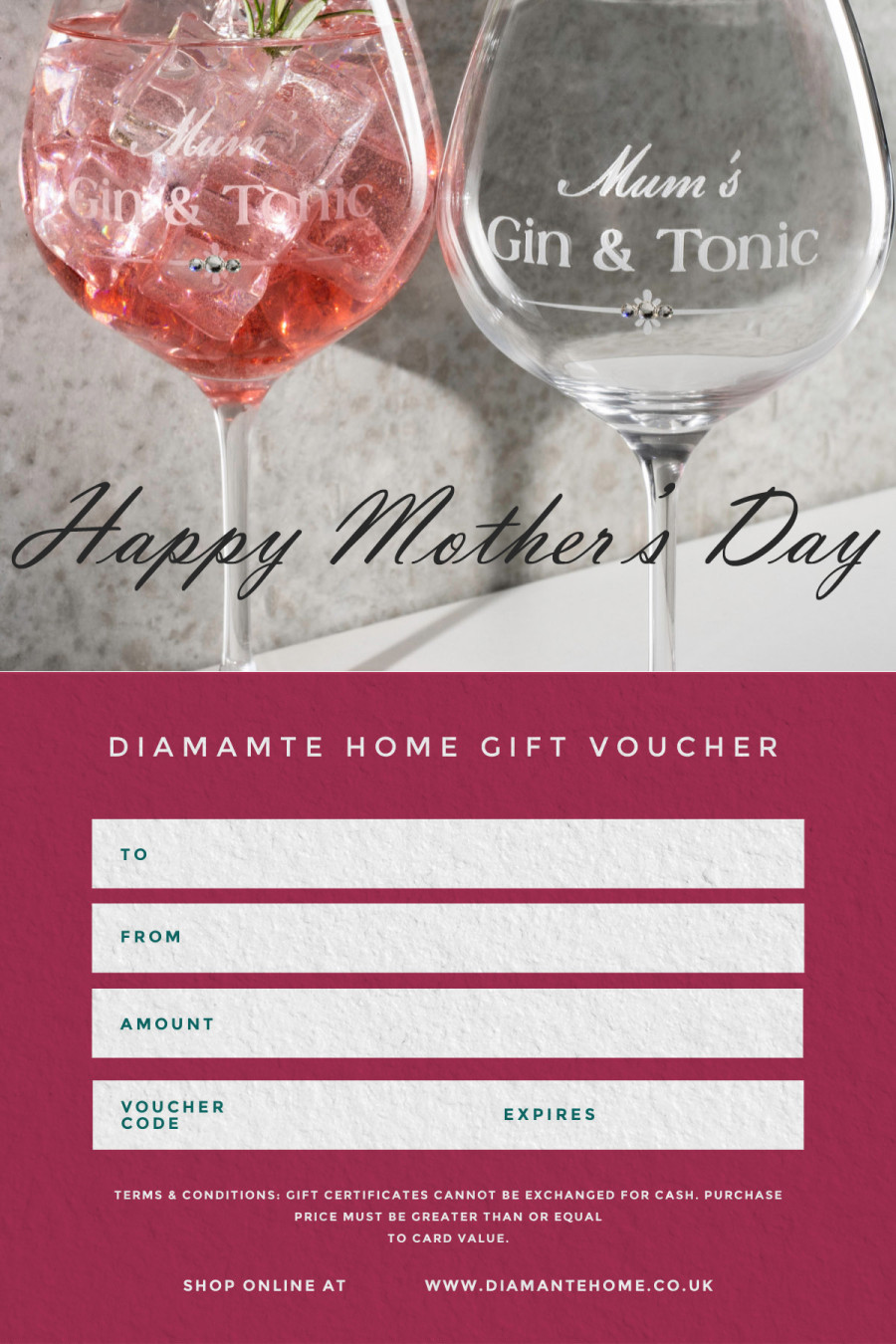 Gift Voucher - 50 - Happy Mother's Day - Gin | Cazaar