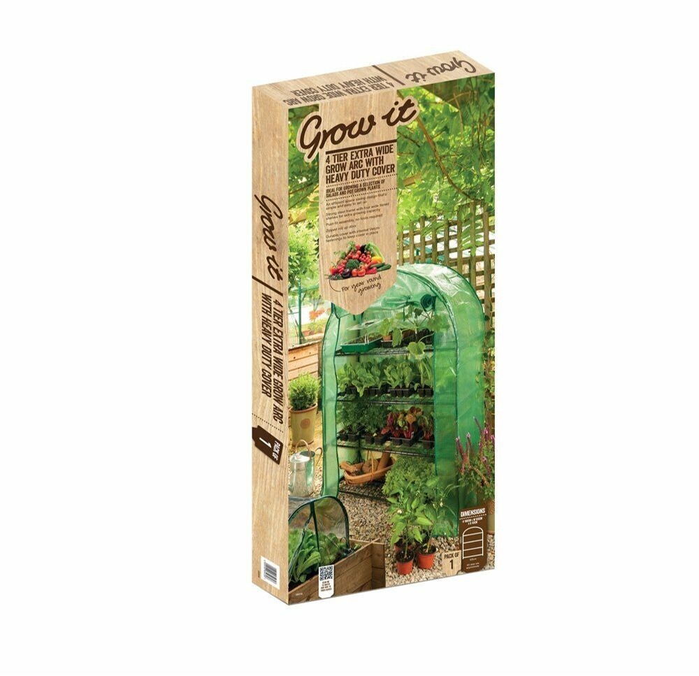 Grow Arc Growhouse New Extra Wide 4 Tier Garden ... | Cazaar