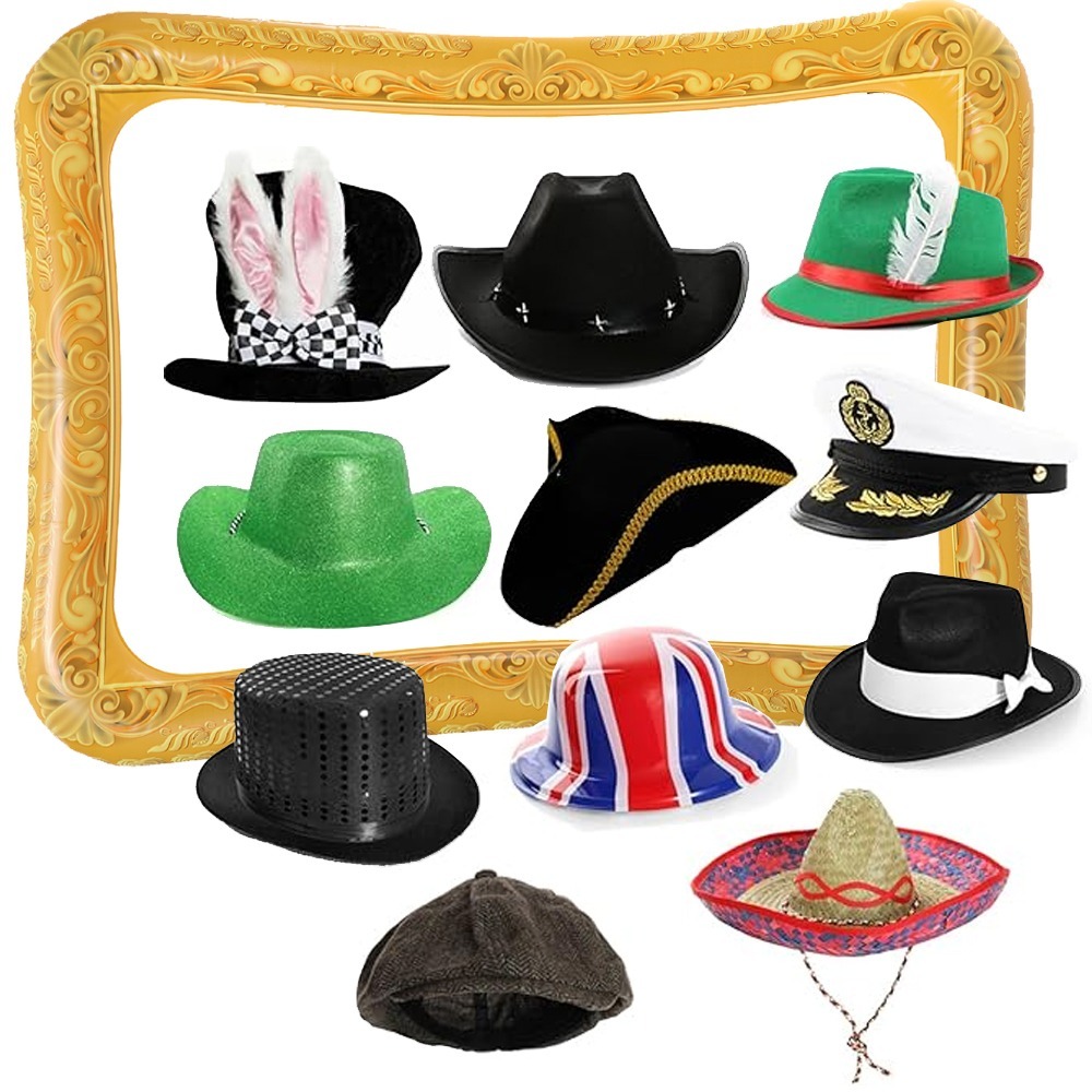 Pack Of 11 Party Photo Booth Prop Hats | Cazaar
