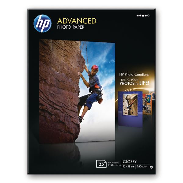 HP Pht Ppr Glssy 250Gsm 25 Sheets - HPQ8696A | Cazaar