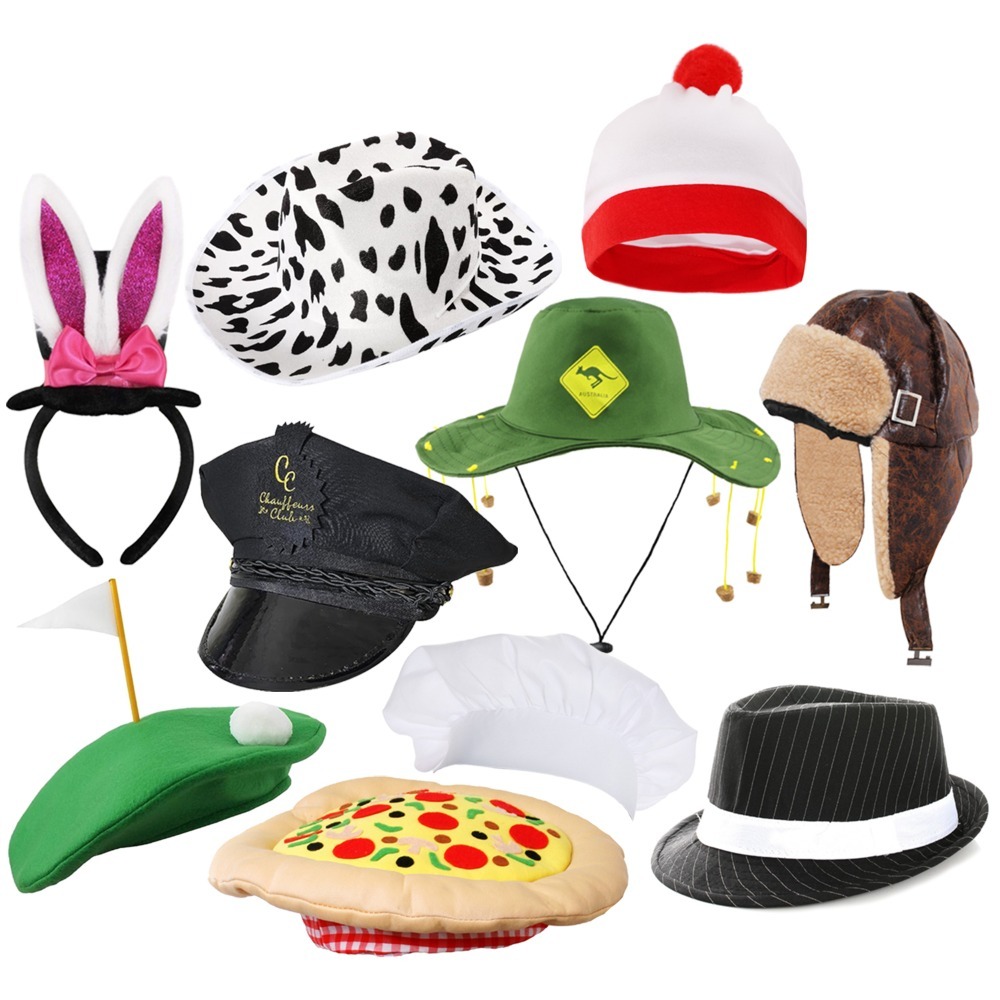 Pack Of 11 Party Photo Booth Prop Hats | Cazaar