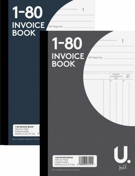 Invoice Book Self Employed 1-80 Pages Numbered Invoice Duplicate Book ...