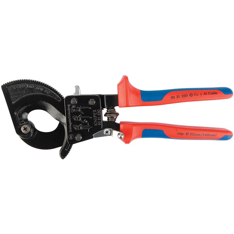 Knipex 250mm Ratchet Action Cable Cutter (18555) | Cazaar