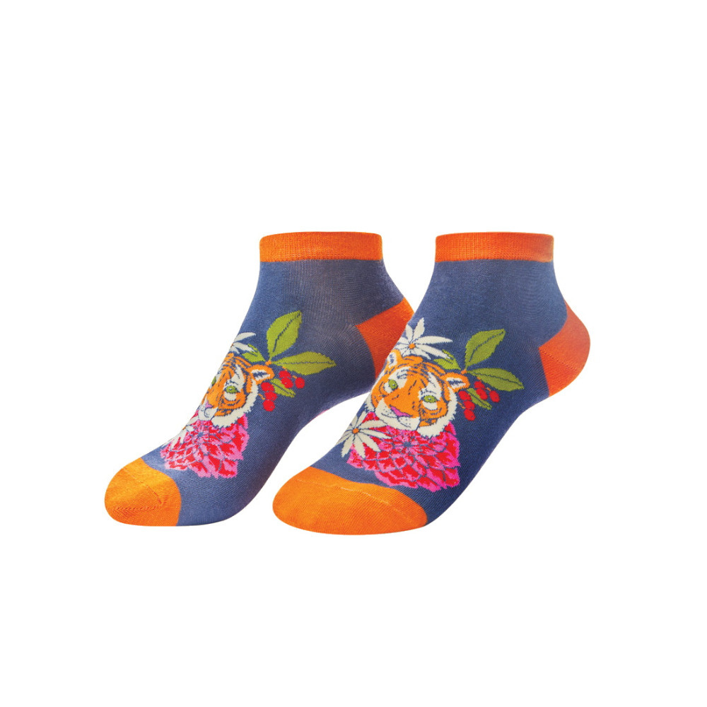 Bamboo Ladies Trainer Socks By Powder - Floral T... | Cazaar