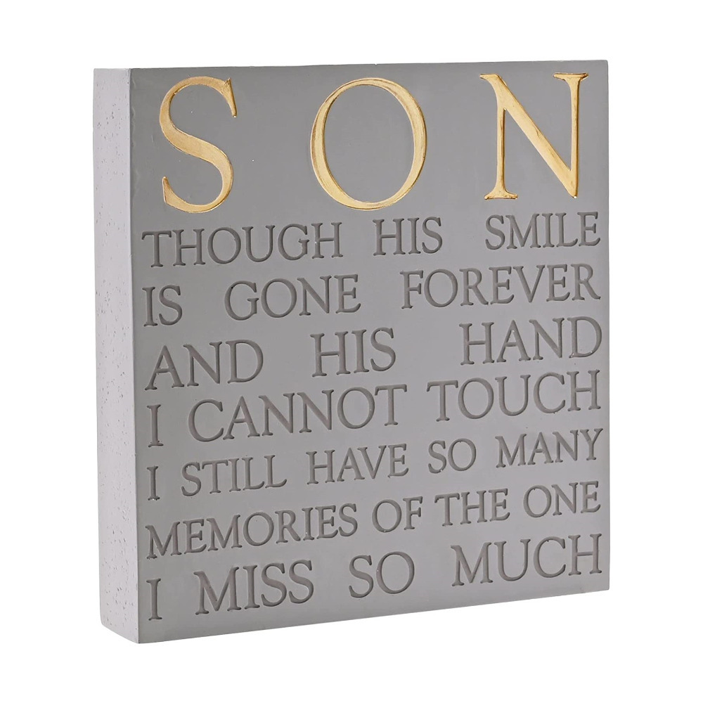 Son Memorial Plaque: Family Tribute Ornament | Cazaar