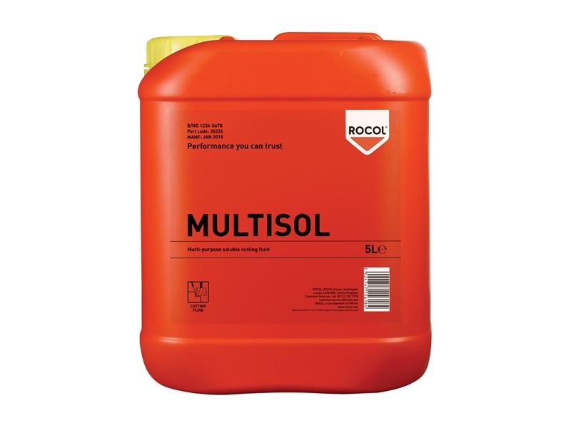 MULTISOL Water Mix Cutting Fluid 5 Litre ROC35226 | Cazaar