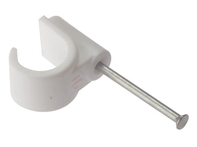 Pipe Clip with Masonry Nail 22mm Box 100 FORPCMN22 | Cazaar