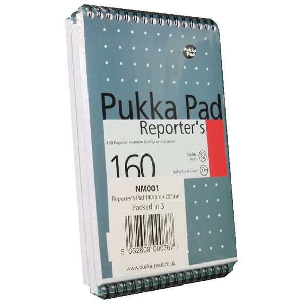 Pukka Metallic Reporter Pad Pk3 - PP00121 | Cazaar