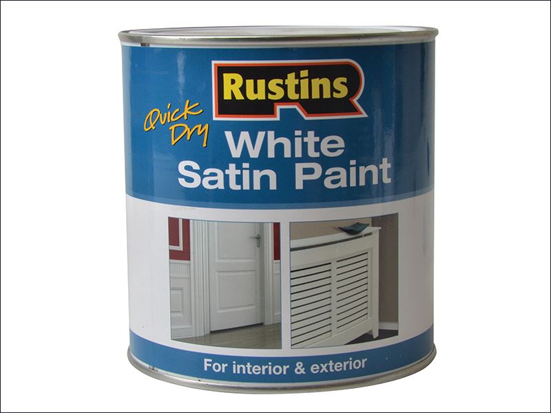 Quick Dry White Satin Paint 1 Litre RUSWS1L | Cazaar