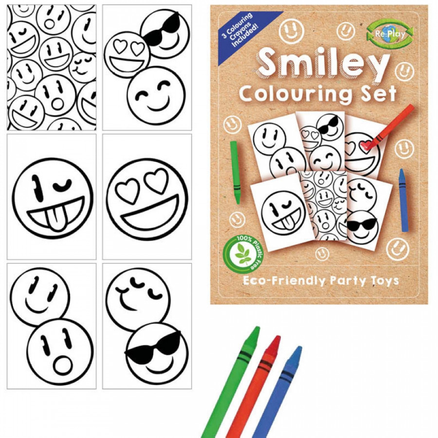Re:Play Happy Face A6 Colouring Set | Cazaar