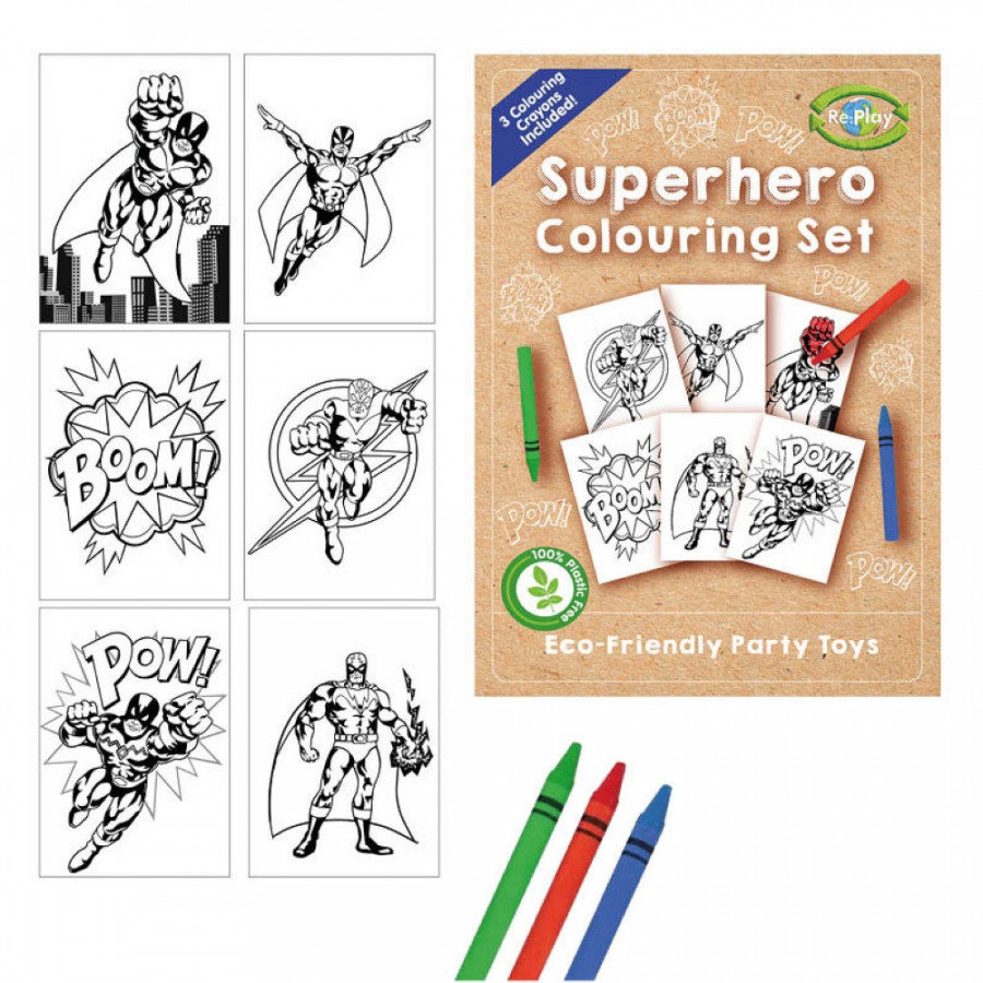 Re:Play Super Hero A6 Colouring Set | Cazaar
