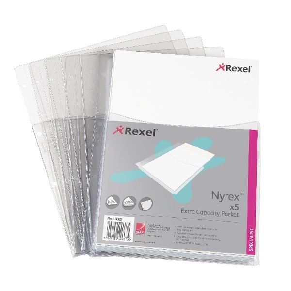 Rexel Nyrex Hdut Hcap A4 Pkt Emb Pk5 - RX13680 | Cazaar