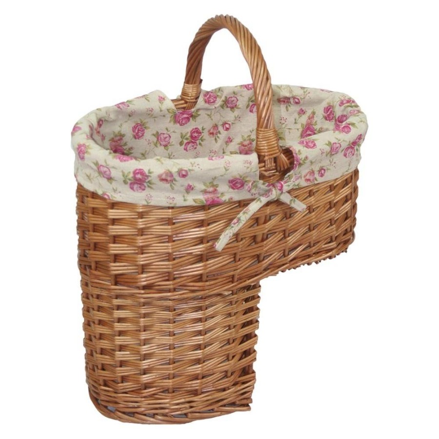 Rose Lined Stair Basket | Cazaar