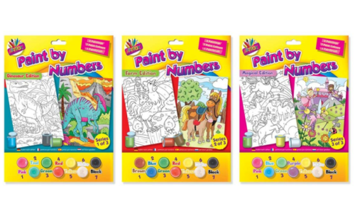 Set of 3 Artbox Paint by Numbers Kids Painting K... | Cazaar