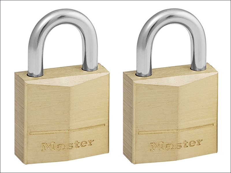 Solid Brass 20mm Padlock 3-Pin - Keyed Alike x 2... | Cazaar