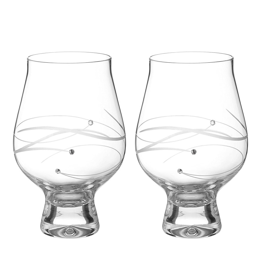 Spiral Crystal Gin Goblets Adorned with Swarovsk... | Cazaar