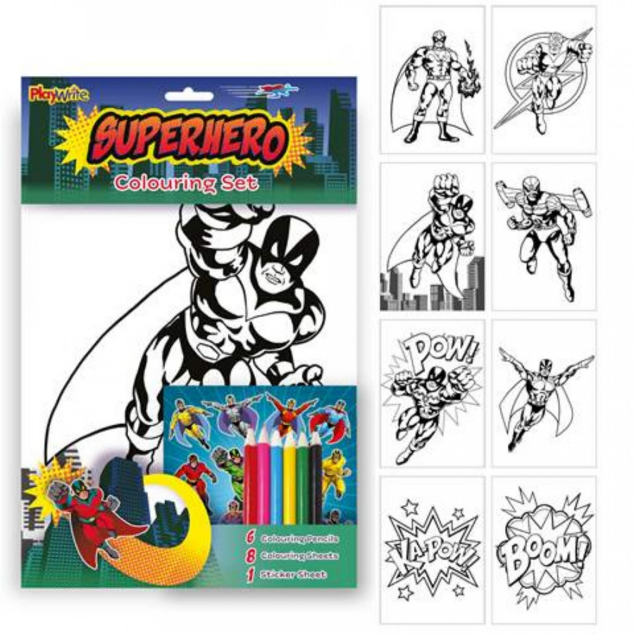 Super Hero Colouring Set | Cazaar