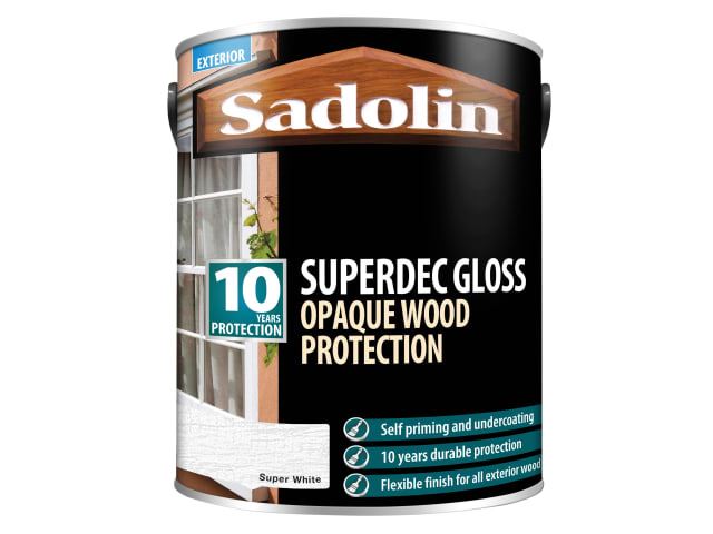 Superdec Opaque Wood Protection Super White Glos... | Cazaar